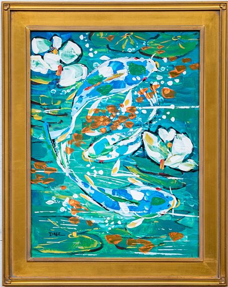 Daniel Nie | Colorful Swimming Koi | MutualArt