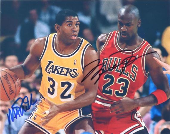 Michael Jordan | Michael Jordan And Magic Johnson | MutualArt