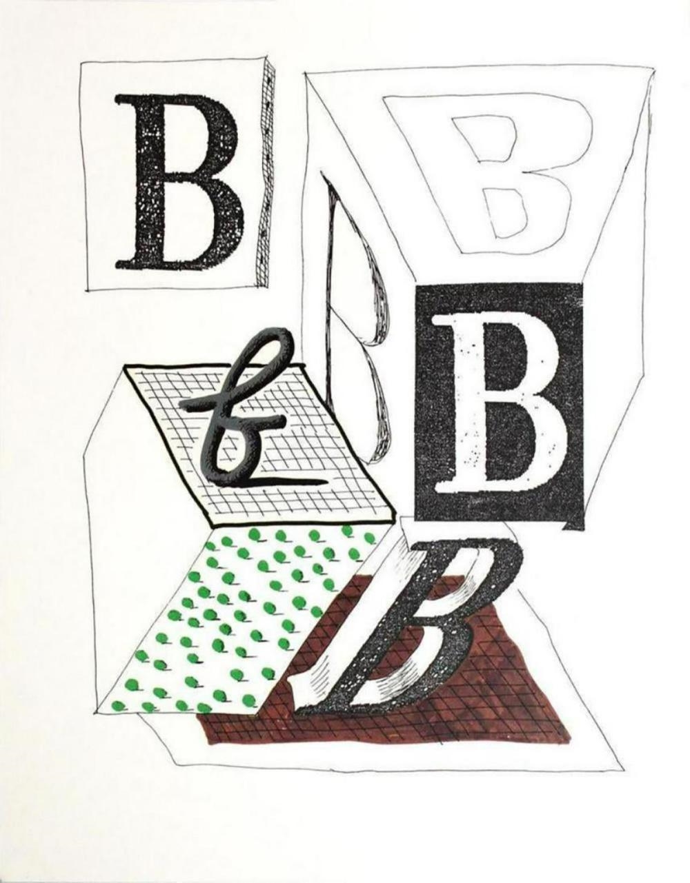 David Hockney | David Hockney - Letter B - Framed Lithograph (1991 ...