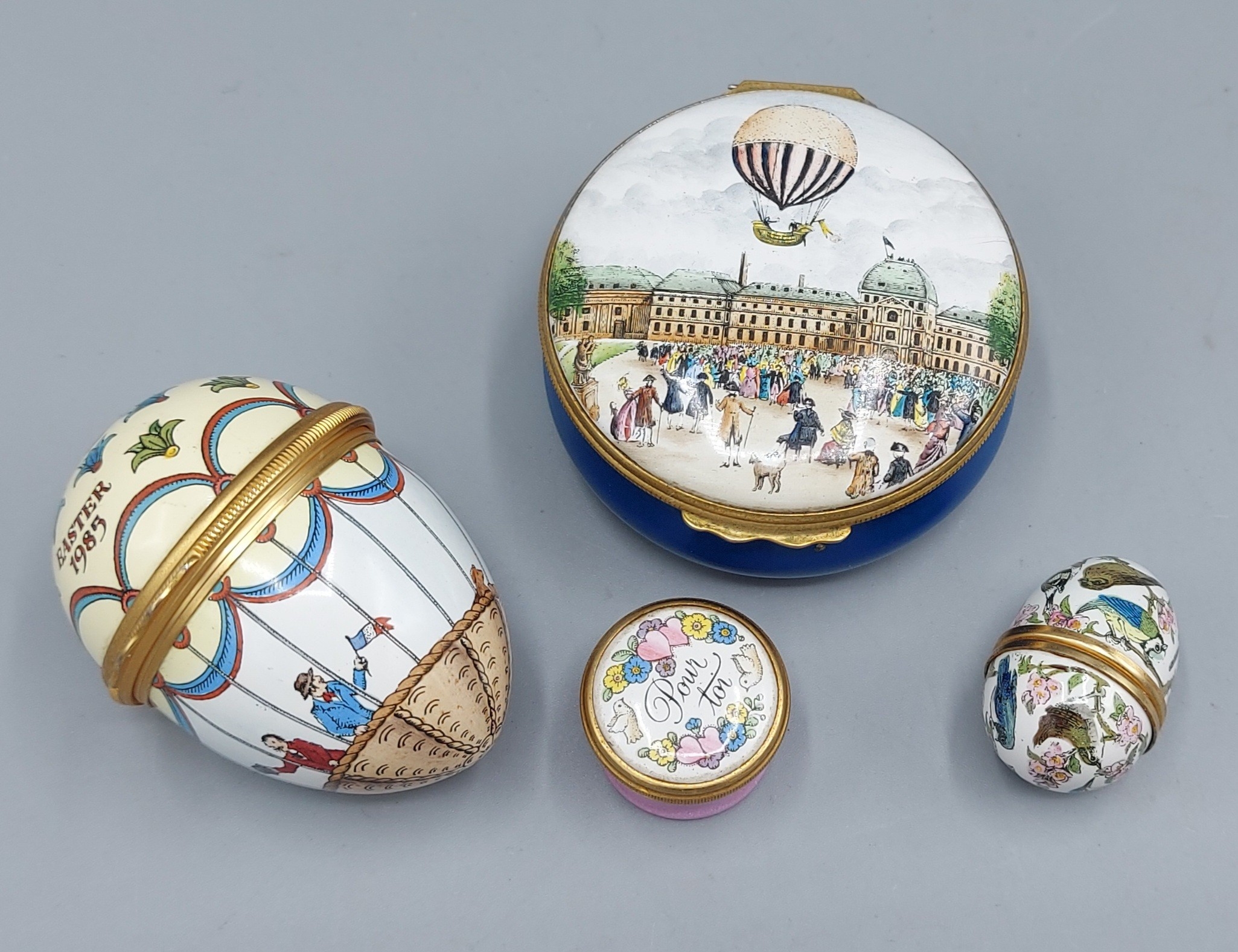 Halcyon Days | A Halcyon Days Enamel box together with another similar ...