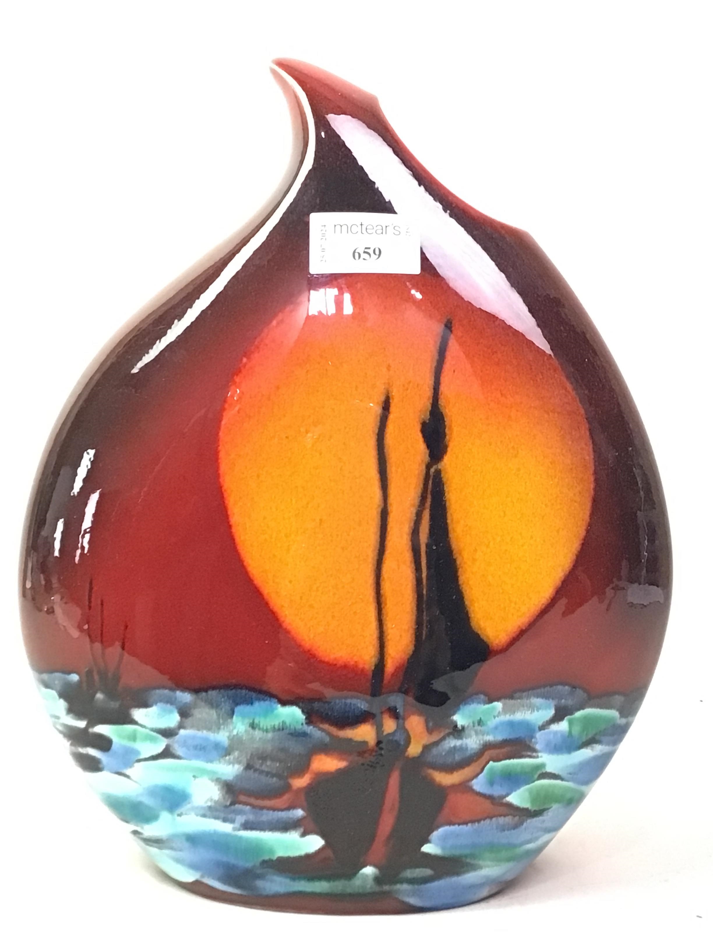 Anita Harris | pottery moonflask vase | MutualArt