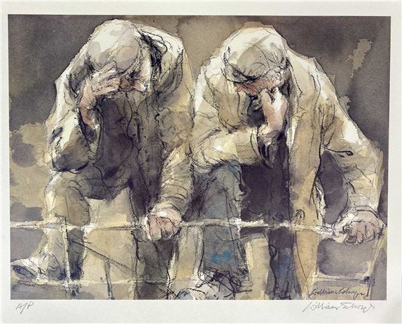 William Selwyn | WILLIAM SELWYN artist proof print - two farmers ...