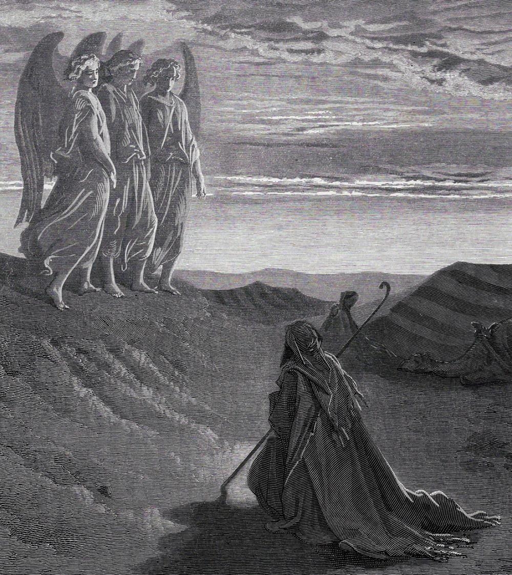 Gustave Doré | Abraham and the Three Angels (from Dore's Bible) (Circa ...