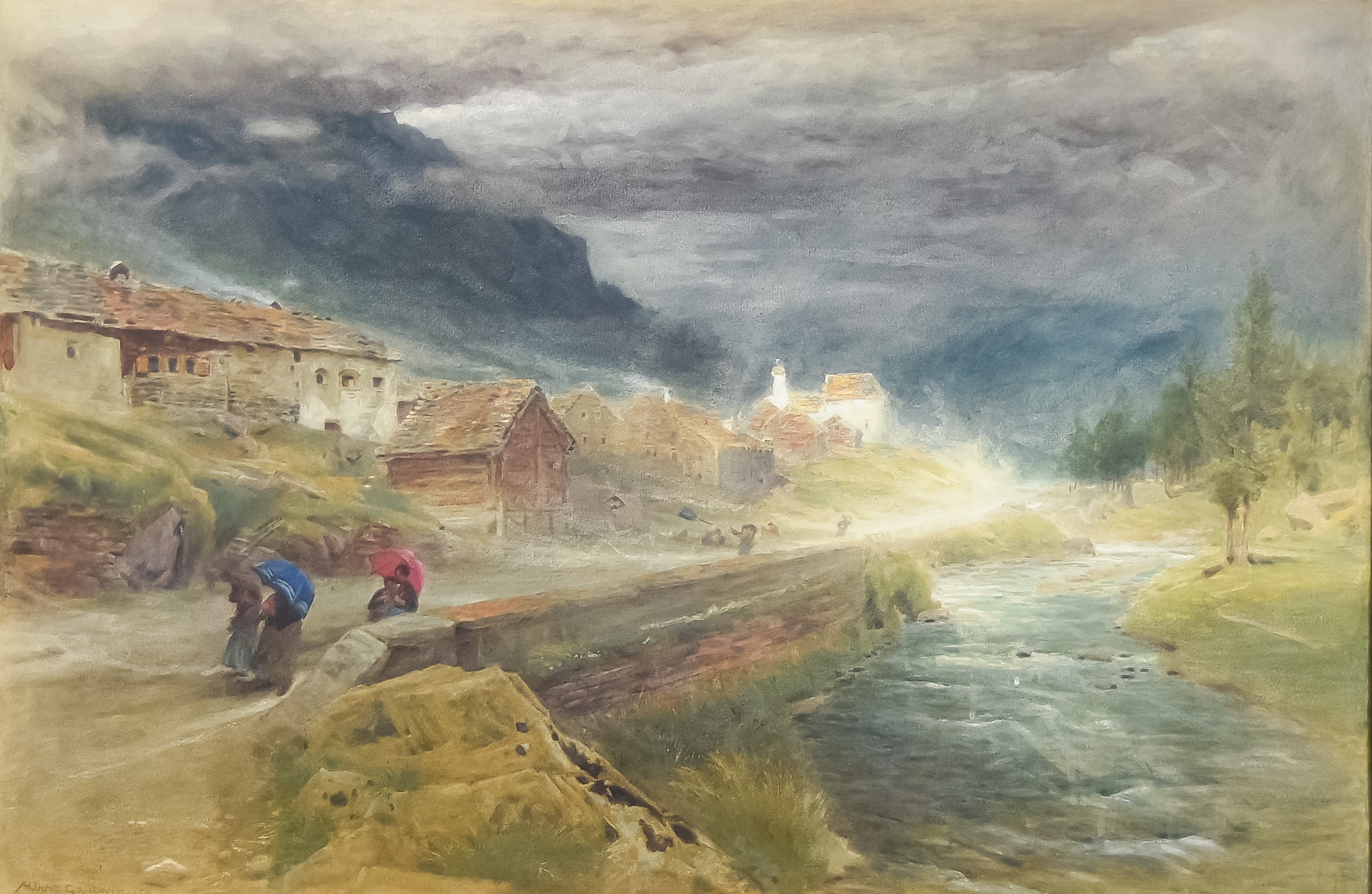 Albert Goodwin | winchester from st giles' hill | MutualArt