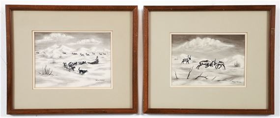 Wilbur Wright Walluk | 2 framed Wilbur Walluk Alaska Landscapes with ...