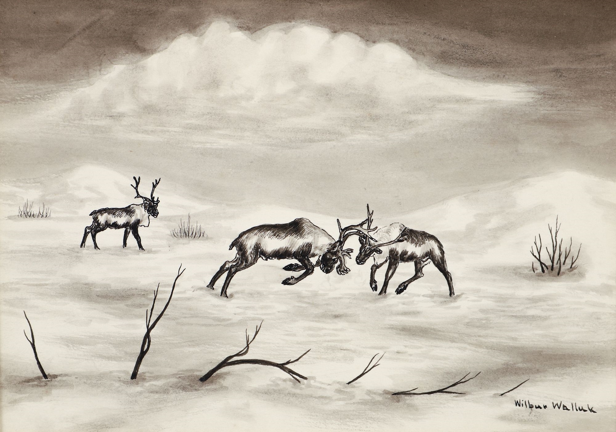 Wilbur Wright Walluk | 2 framed Wilbur Walluk Alaska Landscapes with ...