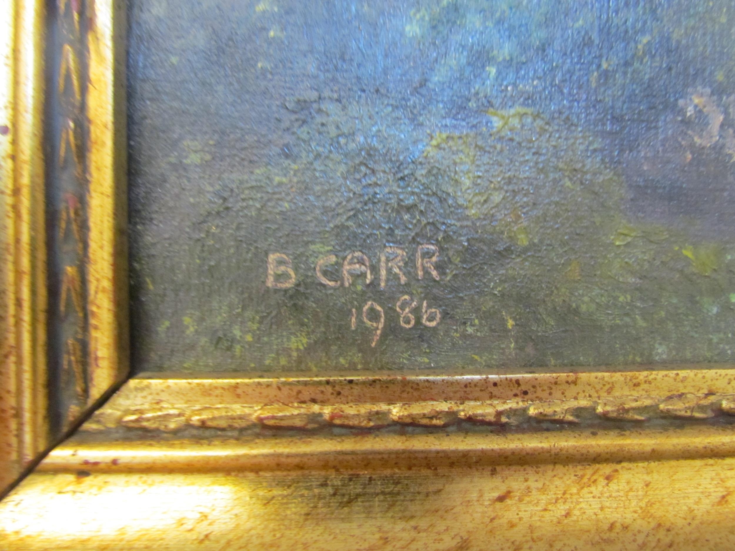 Barbara Carr | BARBARA CARR: An oil on board landscape scene of ...