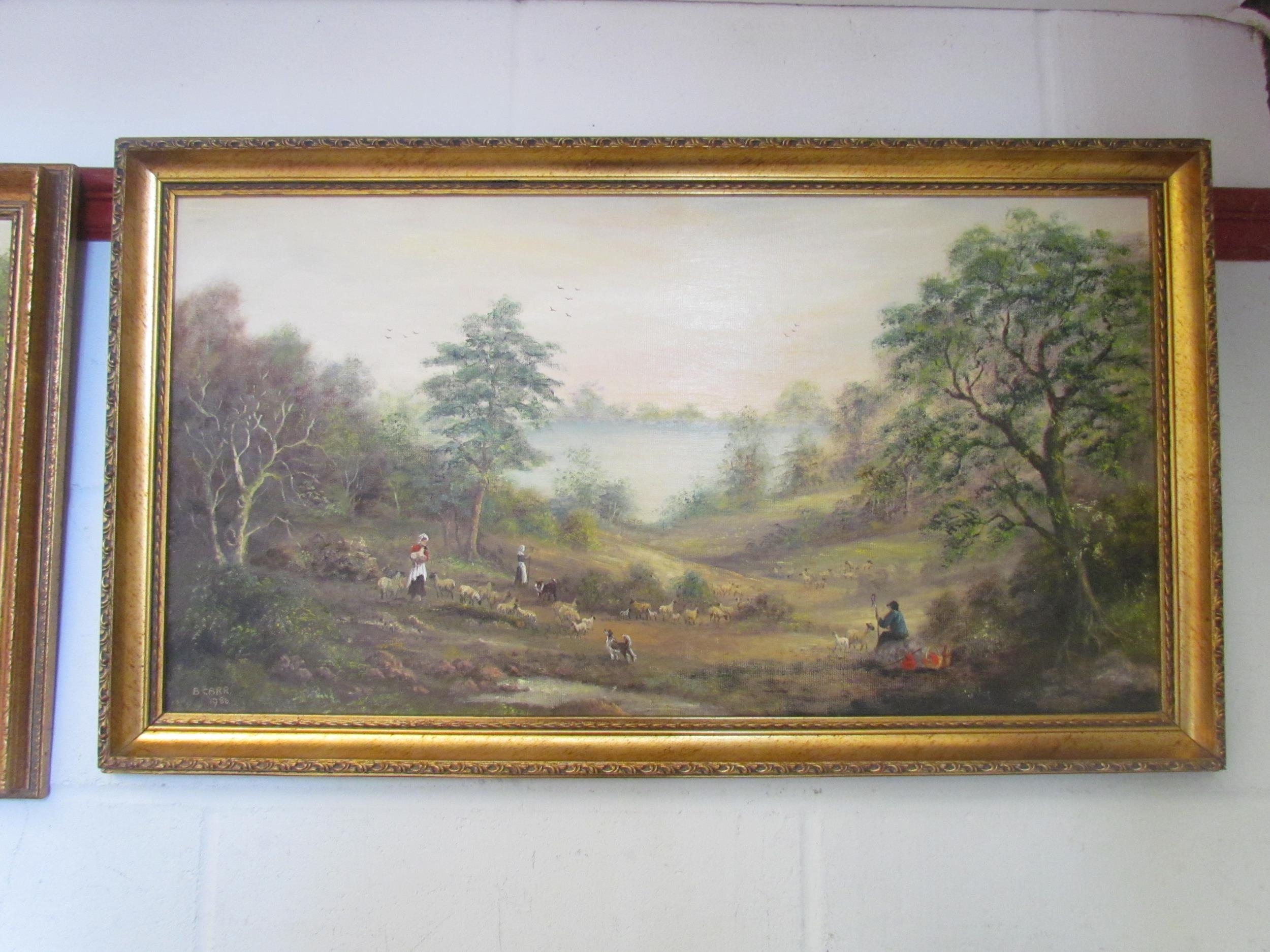 Barbara Carr | BARBARA CARR: An oil on board landscape scene of ...