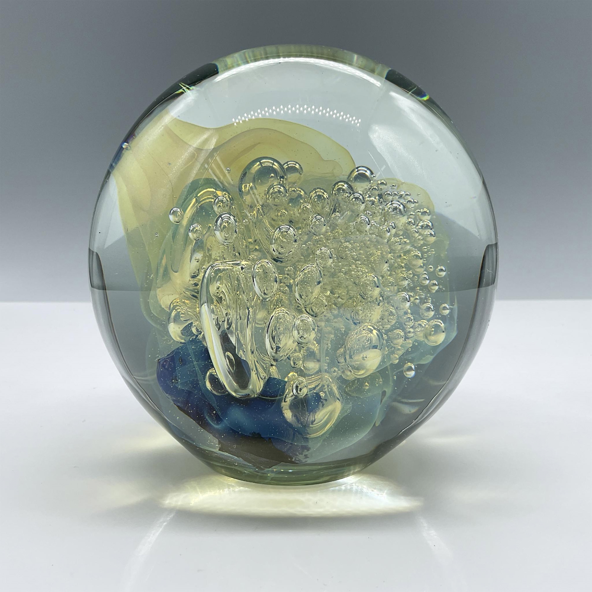 Robert Eickholt | Mesmerizing large art glass paperweight with internal ...