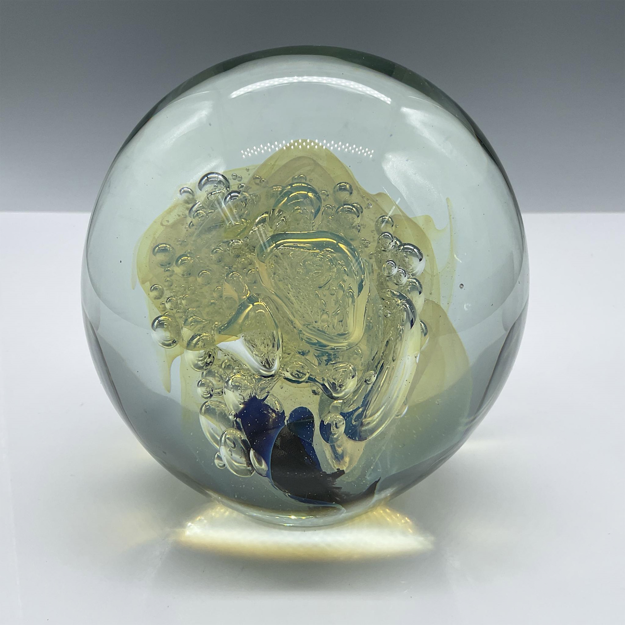 Robert Eickholt | Mesmerizing large art glass paperweight with internal ...
