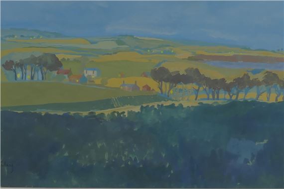 Alan Halliday | farm and open landscape | MutualArt