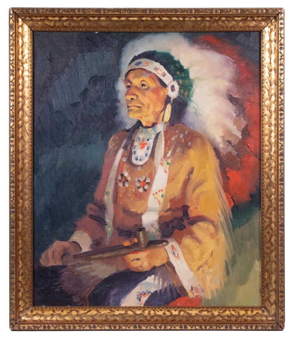 Winold Reiss | Seated Native American Woman | MutualArt