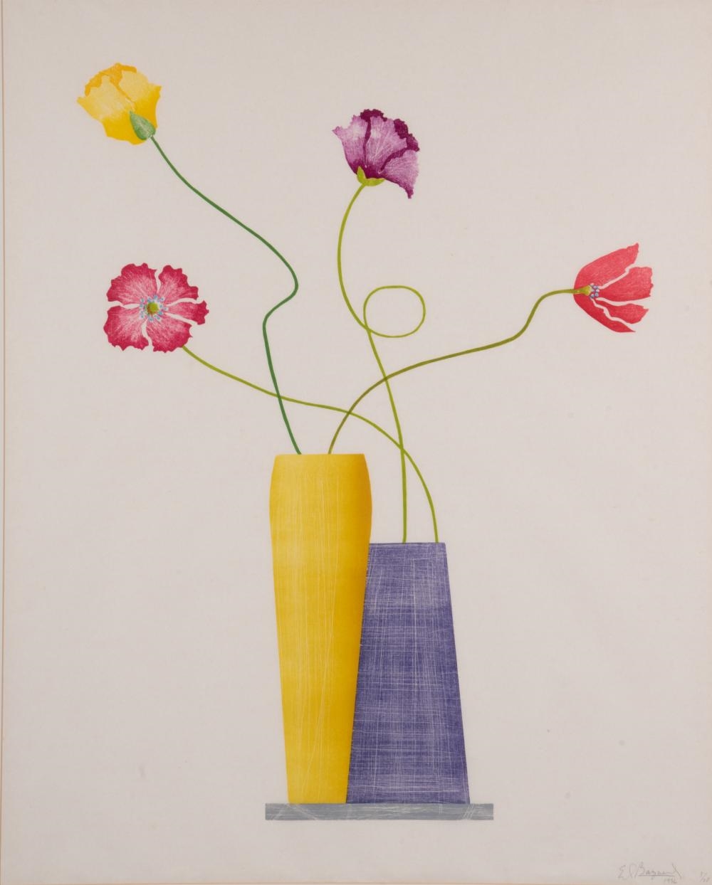 Ed Baynard | Poppies in Two Vases, 1996 (1996) | MutualArt