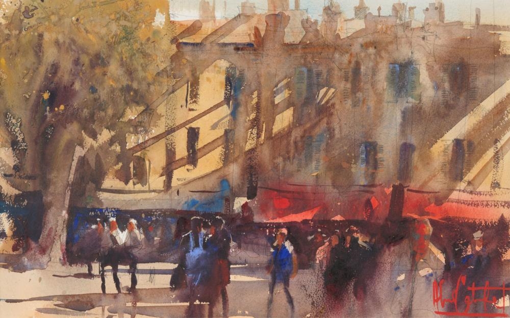 Alvaro Castagnet | Street Scene (1954) | MutualArt
