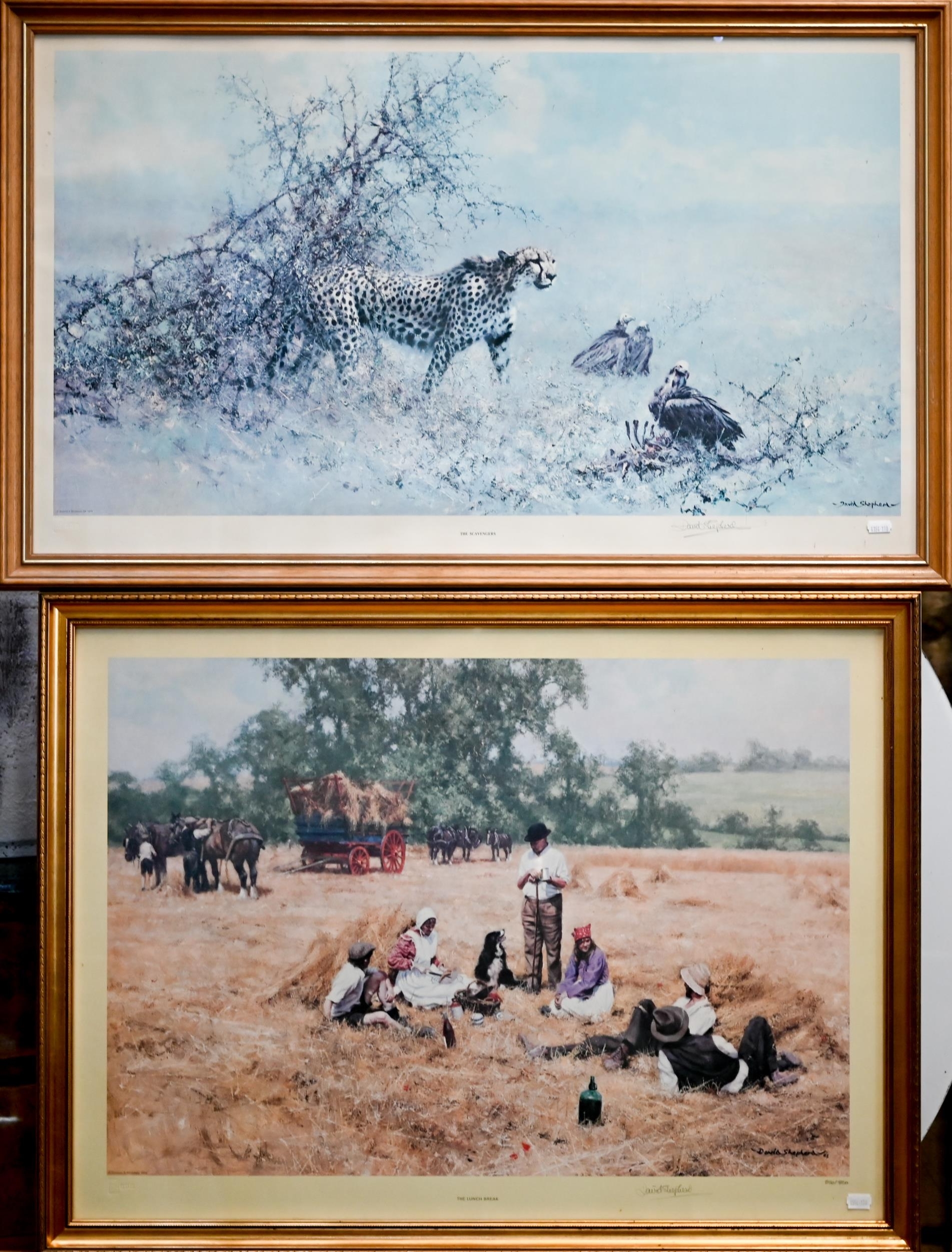 David Shepherd | Lion's Head; Tiger's Head; The Scavengers; The Lunch ...