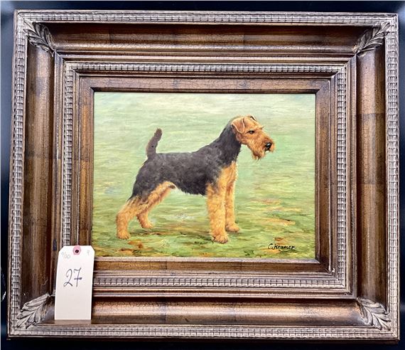 C. KRAMER | SIGNED C. KRAMER OIL ON BOARD SCOTTY DOG | MutualArt