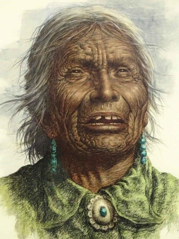 William Hampton | signed and numbered lithograph Death Chant (artist ...