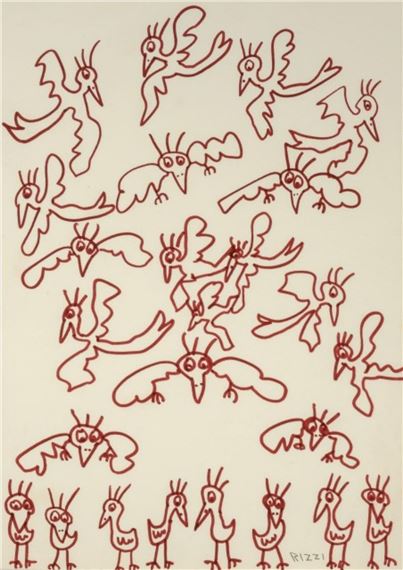 James Rizzi | James Rizzi - Flamingo Flock | MutualArt