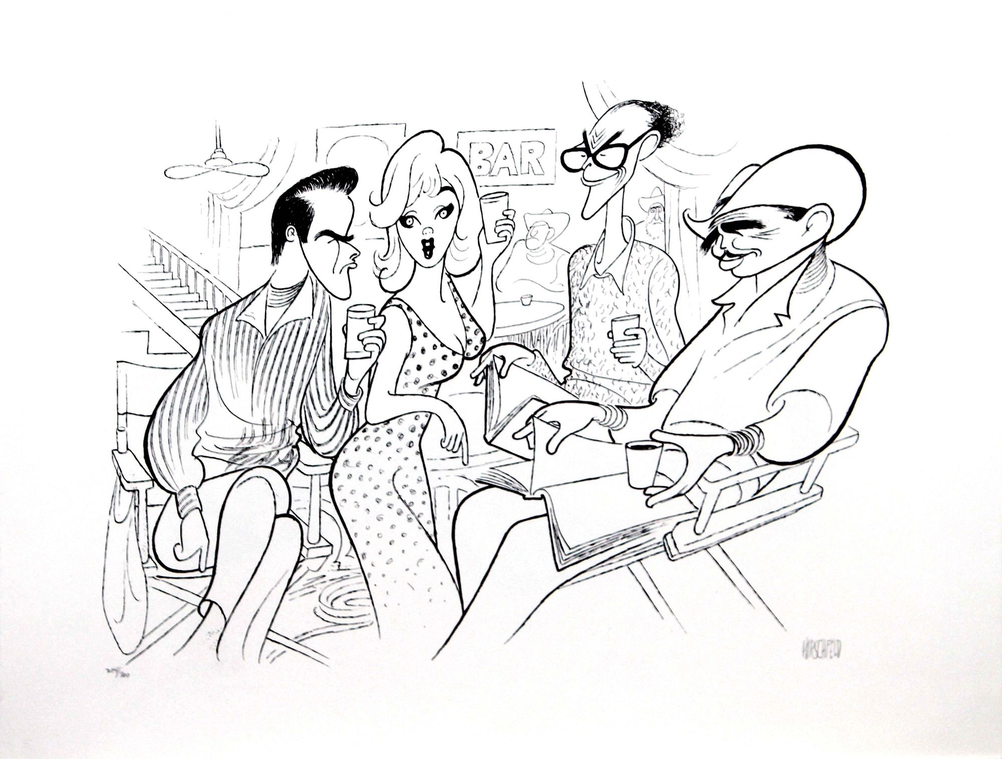 Al Hirschfeld | Tango Argentino: Naanim Timoyoko (1985) | MutualArt