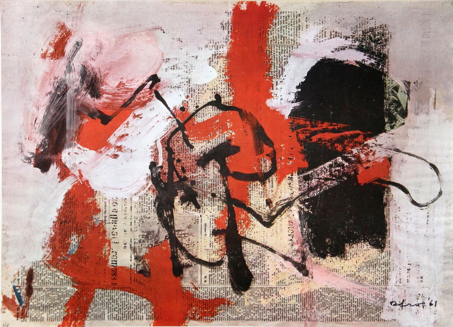 Afro Basaldella | Senza titolo (Giallo rosso nero) (1964) | MutualArt