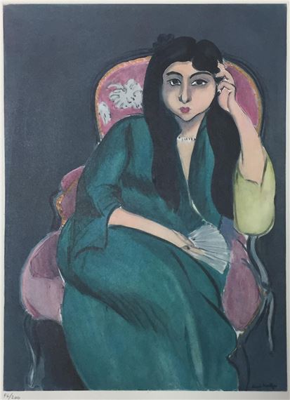 Henri Matisse | Henri Matisse - Laurette in Green in a Pink Chair (1958 ...