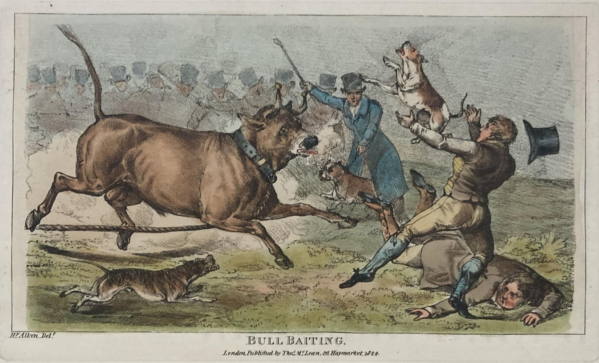 Henry Thomas Alken | Henry Alken - Bull Baiting (1825) | MutualArt