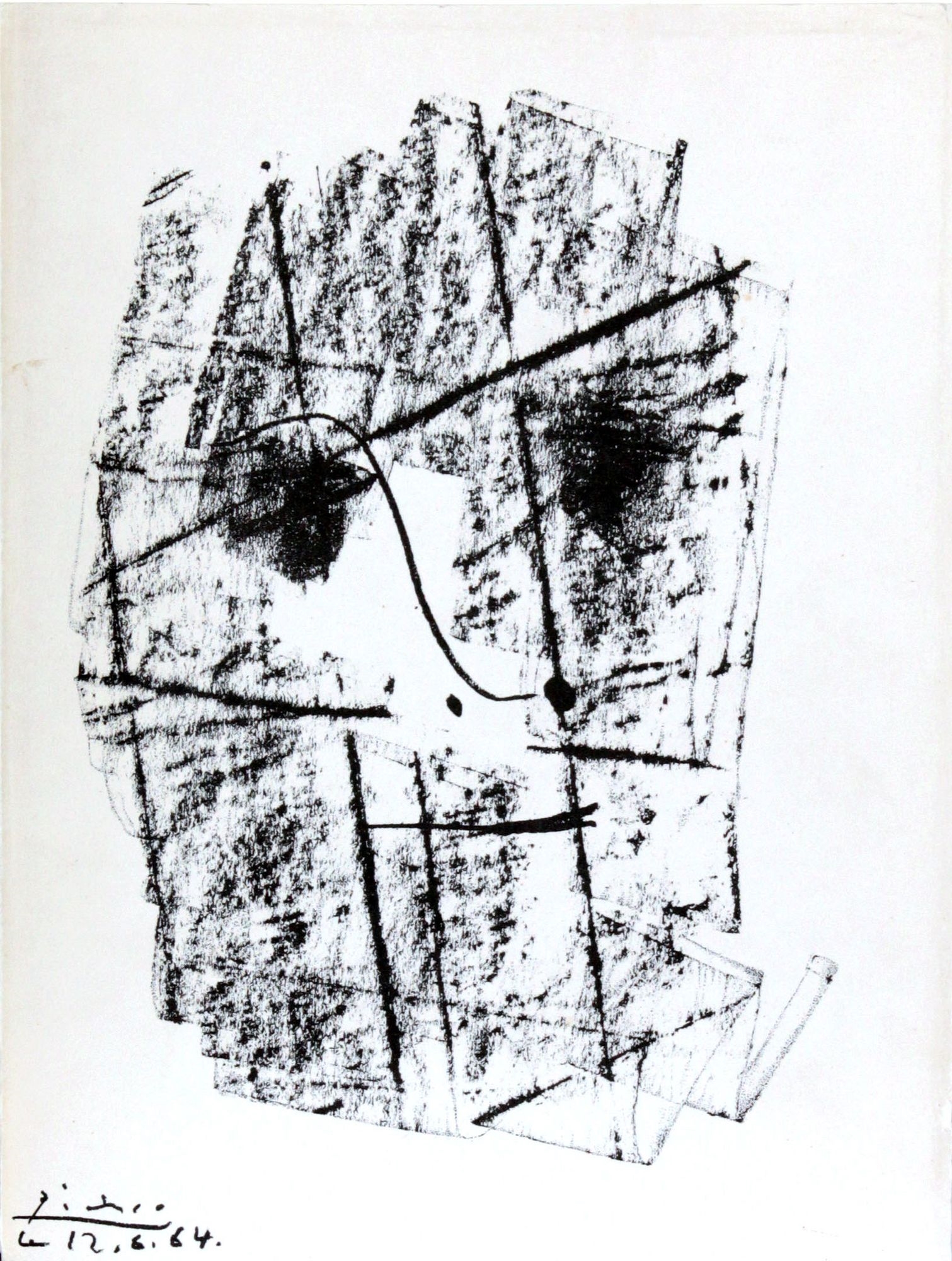 Pablo Picasso | Pablo Picasso - Cubist Portrait of Kahnweiler (1964 ...