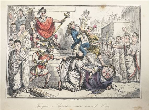 John Leech | John Leech - Tarquinius Superbus Makes Himself King (1852 ...