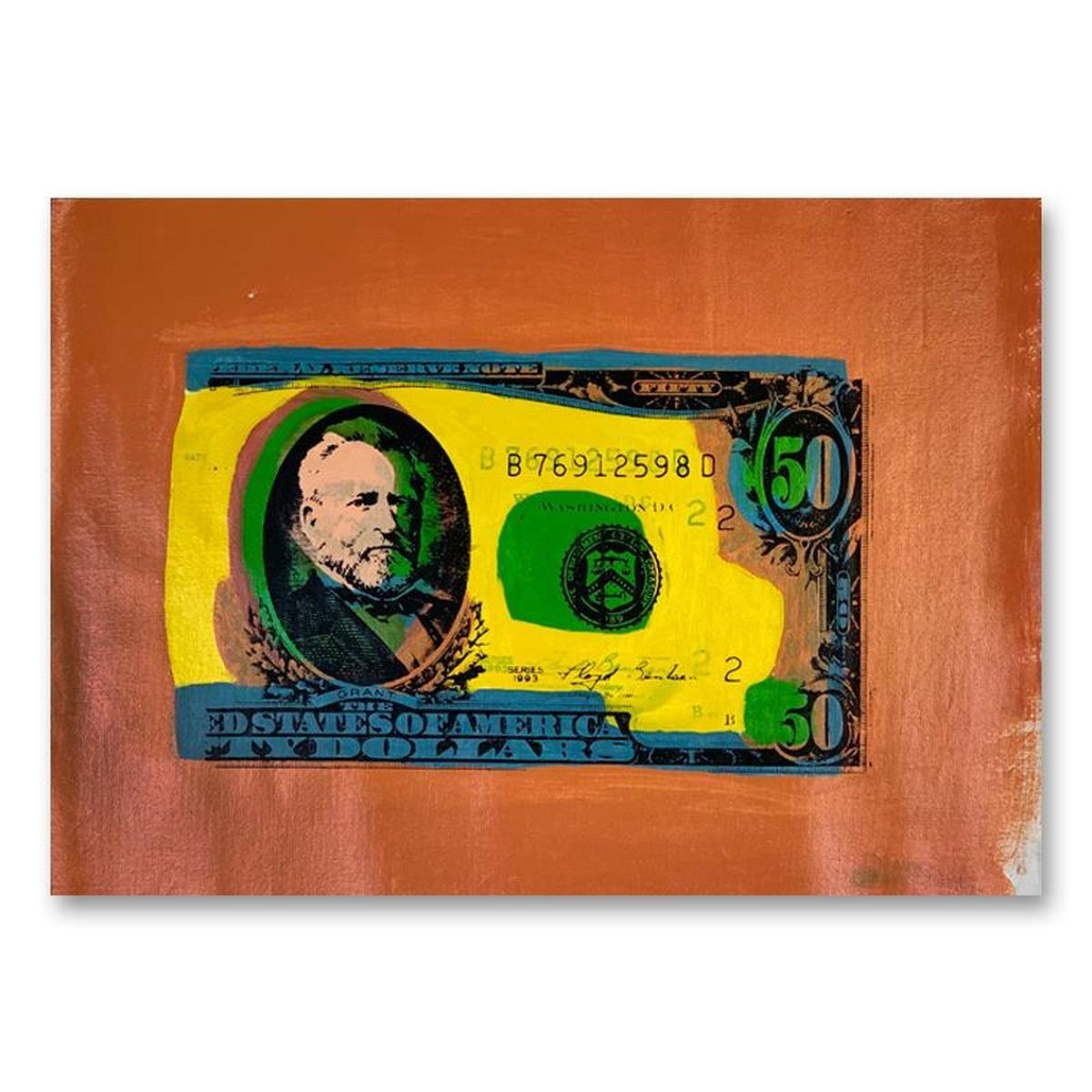 Steve Kaufman | 50 Dollar Bill | MutualArt
