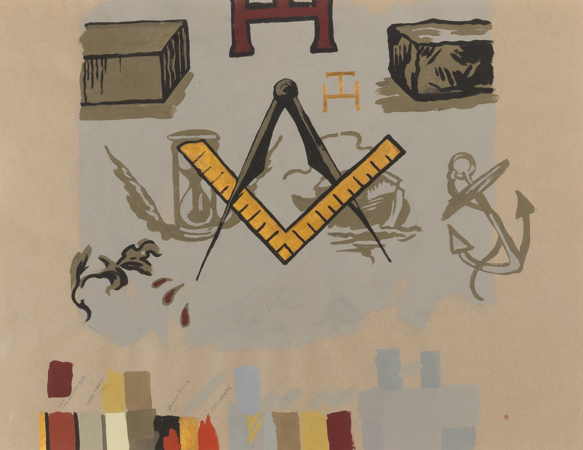 Matthew Benedict | Wallpaper Study (Triple Tau with Color Study), (1995 ...