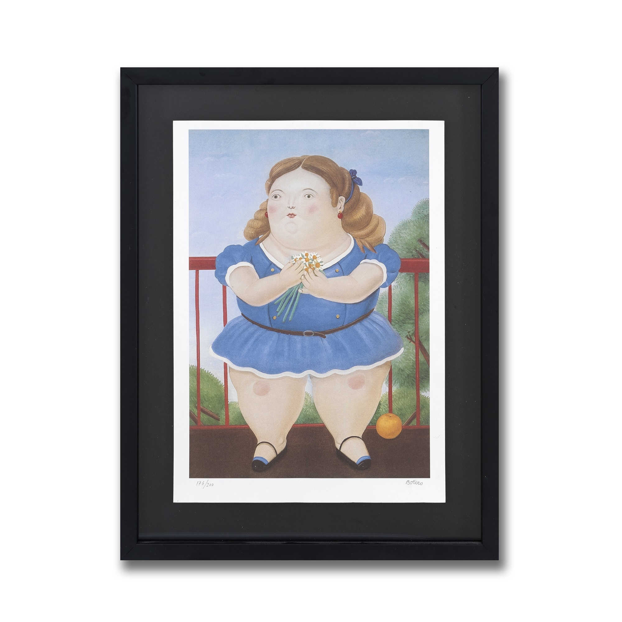 Fernando Botero | Girl On A Balcony (1983) | MutualArt