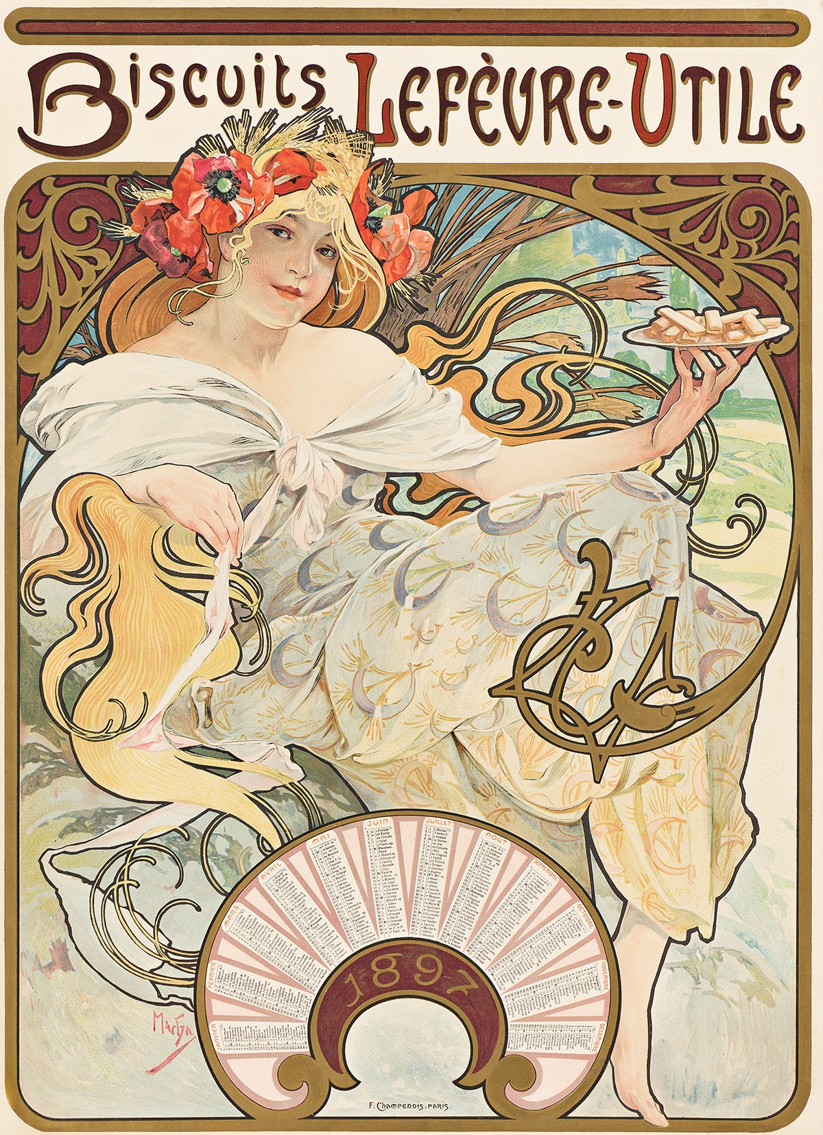 Alphonse Mucha | ALPHONSE MUCHA (1860-1939) BISCUITS LEFÈVRE - UTILE ...