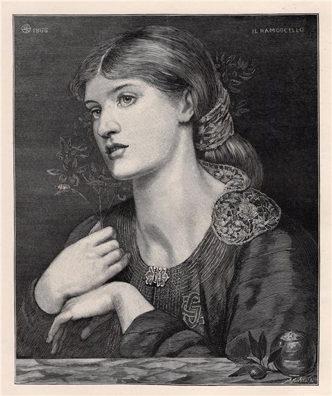 Dante Gabriel Rossetti | IL Ramoscello (1888) | MutualArt