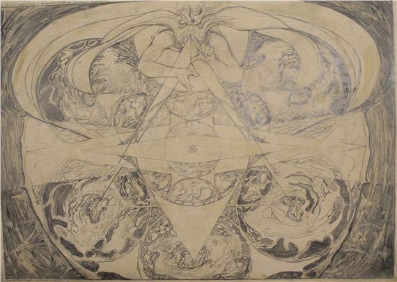 William Blake | Six large pencil drawings on card of biblical figures ...