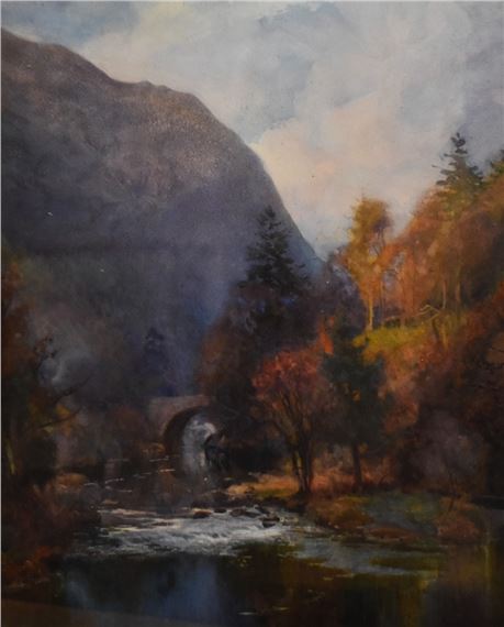 Samuel Towers | A river scene in autumn | MutualArt