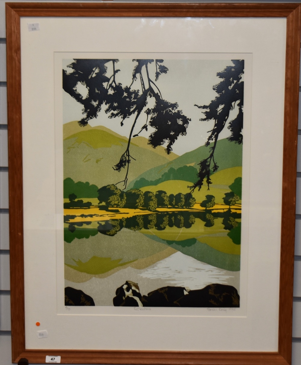 Simon King | Simon King (b.1951, British), screen print, 'Reflections ...