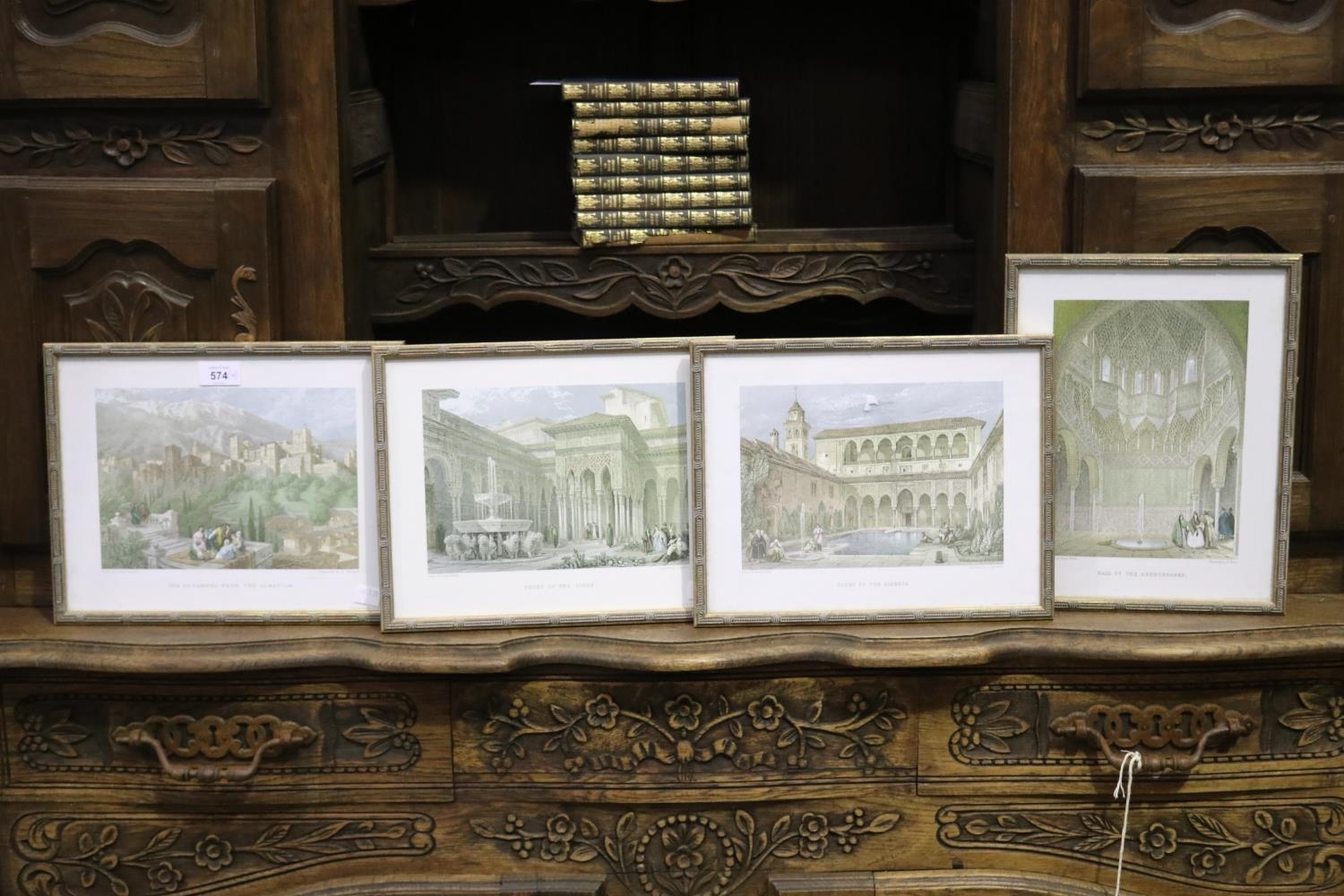 David Roberts | Four nicely framed coloured lithographs, by David ...