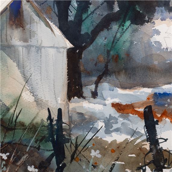 Richard Ochs | Barn in Woods | MutualArt