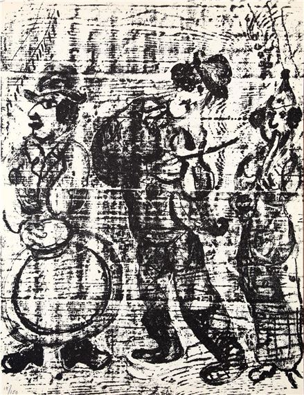 Marc Chagall | Marc Chagall - Wandering Musicians (1963) | MutualArt