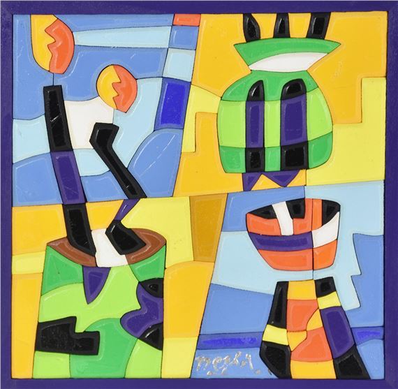 Ugo Nespolo | 4 VASI acrilico su legno | MutualArt