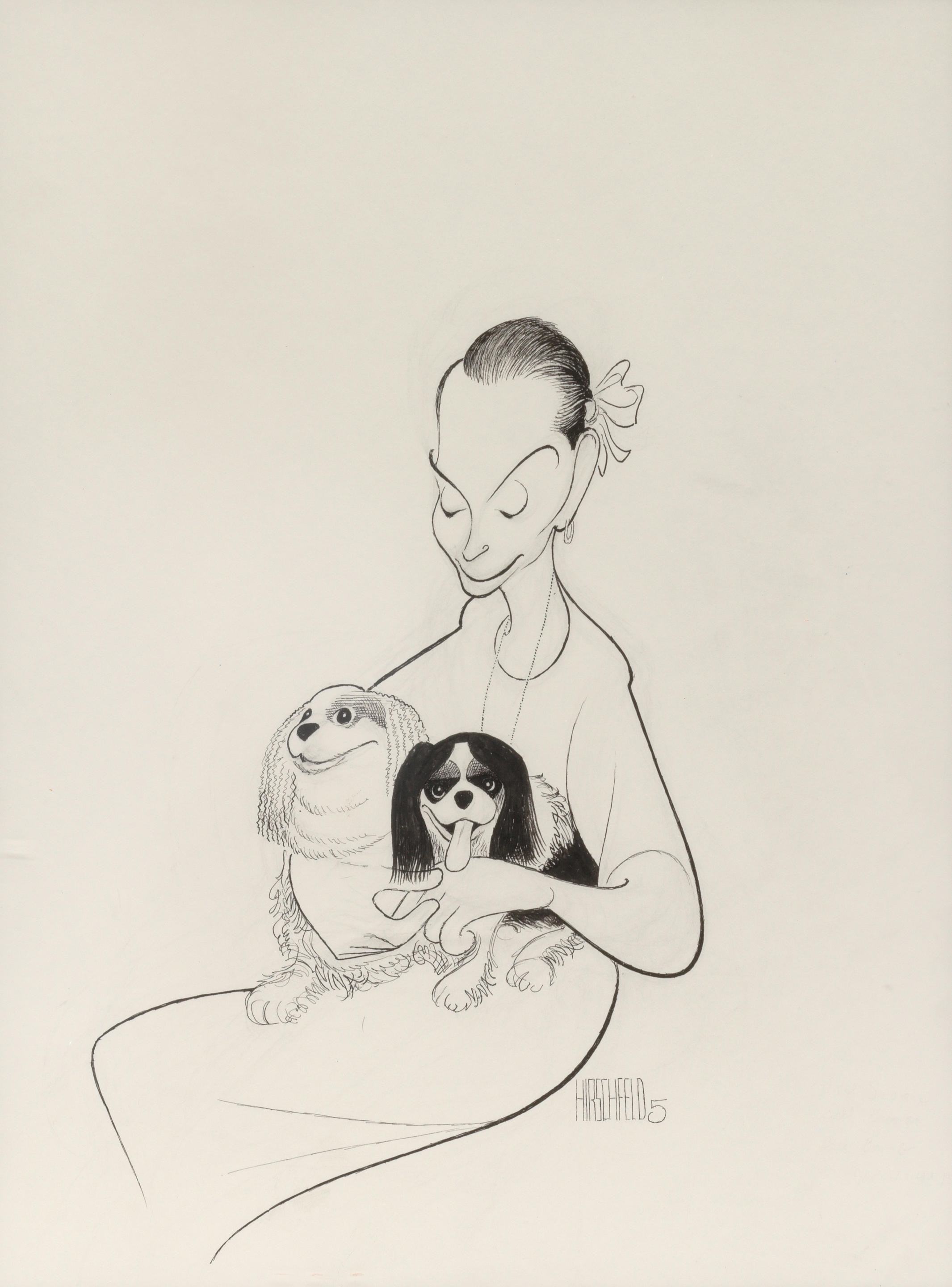 Al Hirschfeld | Portrait of Hildy Parks Cohen (2000) | MutualArt
