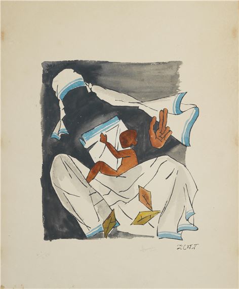 Maqbool Fida Husain | Untitled (Mother Teresa) | MutualArt