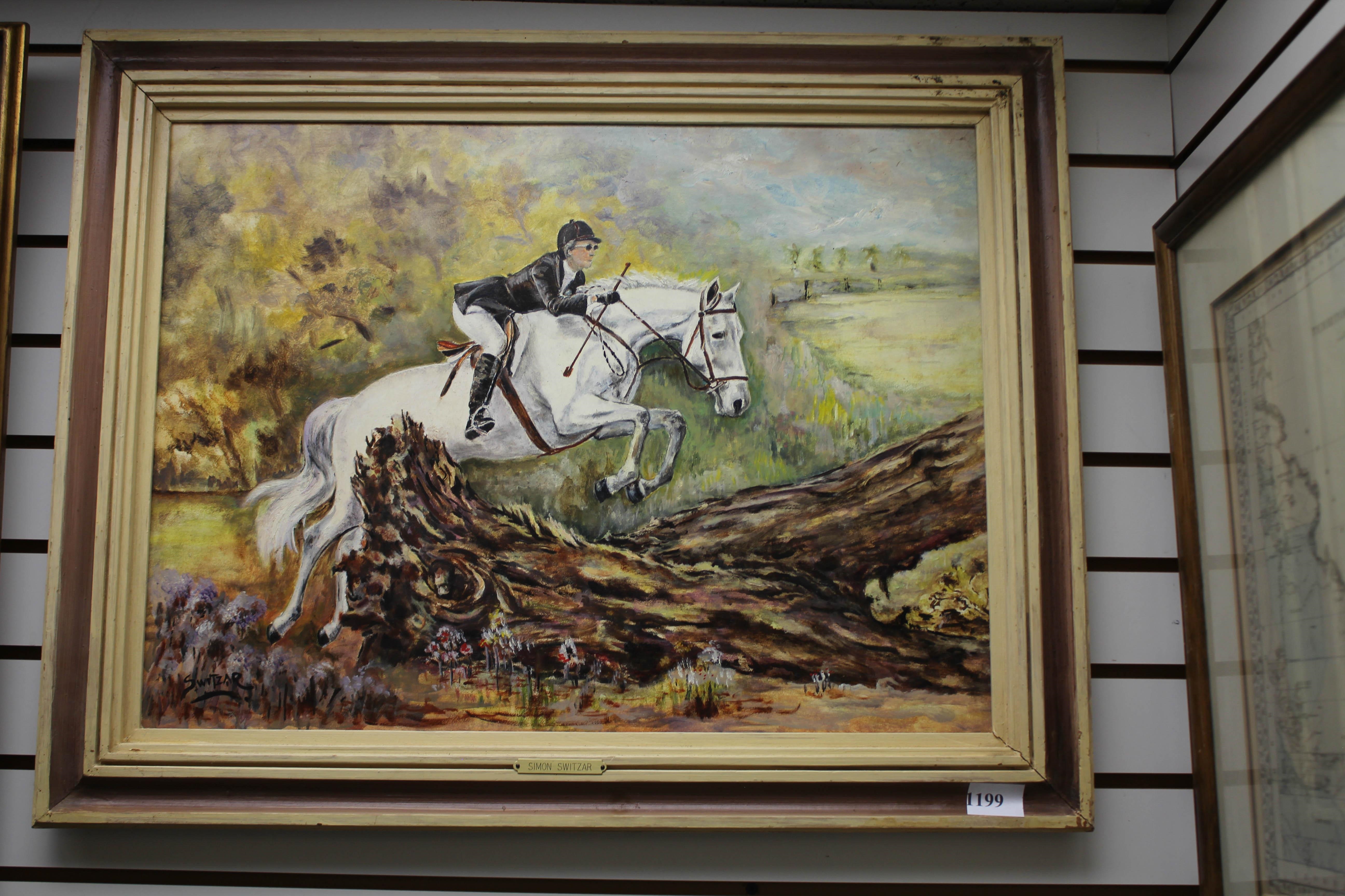 Simon Switzar | SIMON SWITZAR OIL ON BOARD, HORSE JUMP | MutualArt