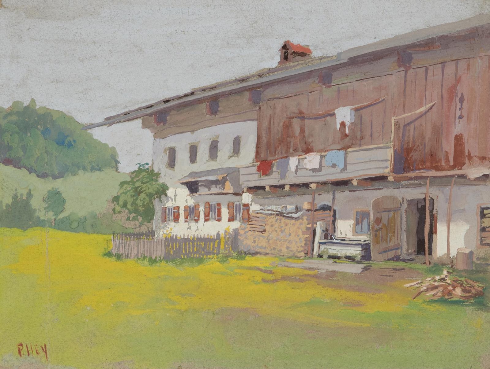 Paul Hey | Bayerisches Bauernhaus (1926) | MutualArt