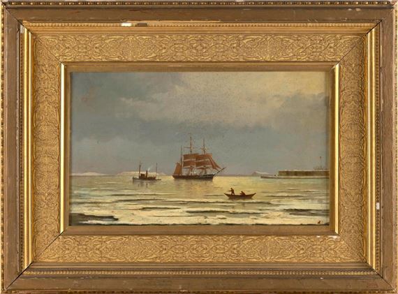 William Formby Halsall | Navigating the ice off Fort Warren, Georges ...