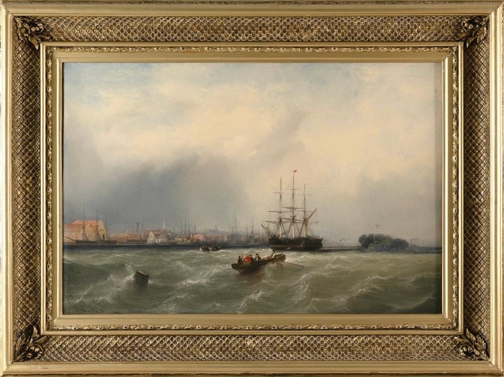 Edward Moran | View of Philadelphia - The Arrival | MutualArt