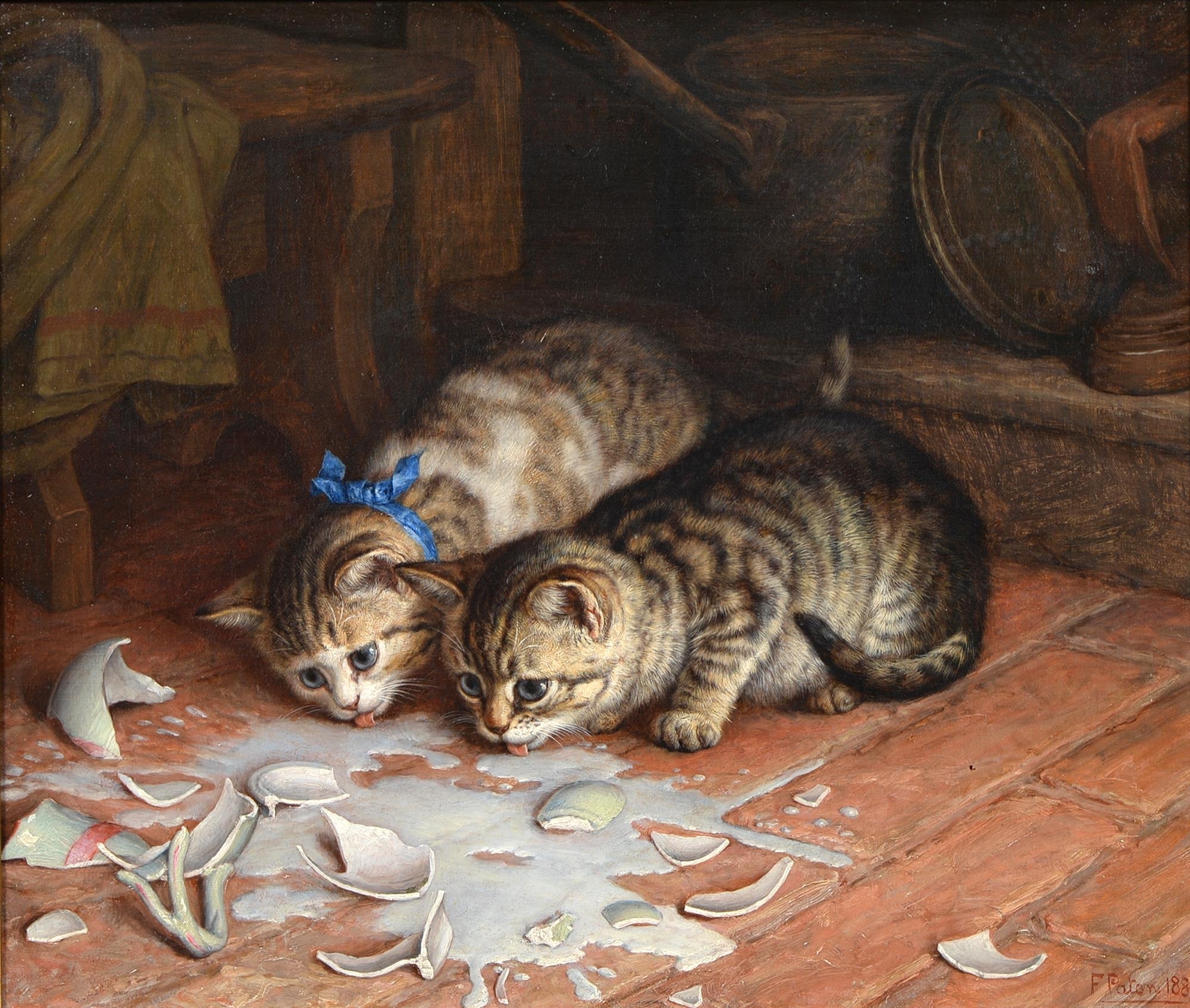 Frank Paton | It’s No Use Crying Over Spilt Milk (1880) | MutualArt