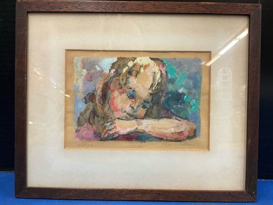 Edna Gass | Edna Gass Impressionist Style Oil Portrait | MutualArt