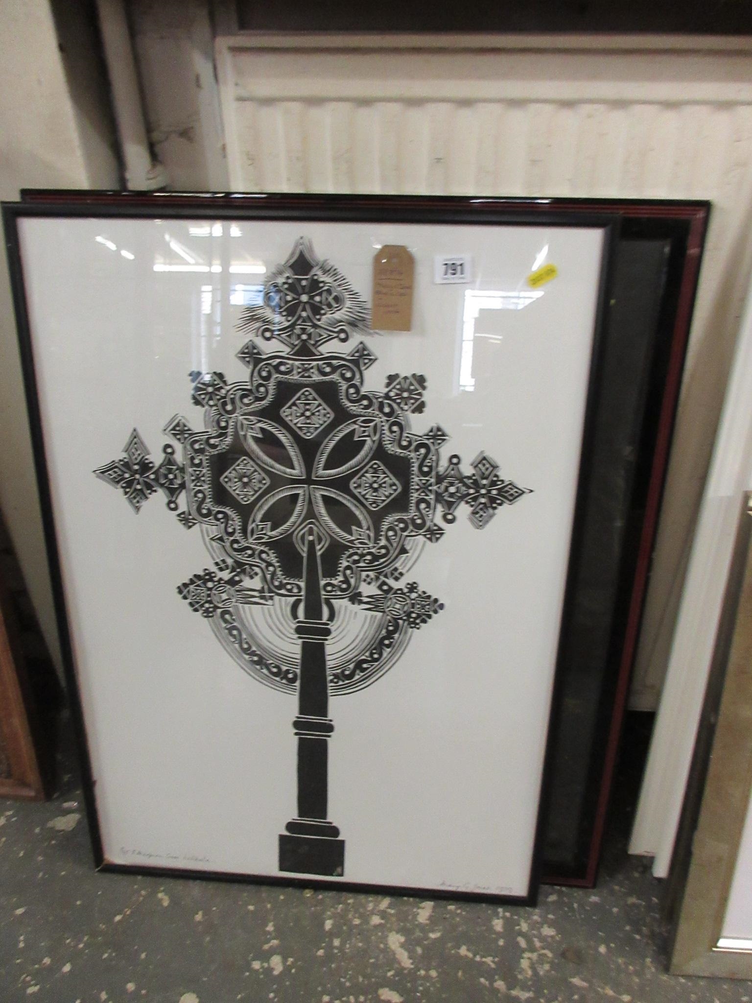 Mary Jones | MARY C JONES ETHIOPIAN CROSS AND AN ABSTRACT | MutualArt