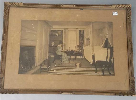 Wallace Nutting | Large Wallace Nutting signed print 19x 27 OD | MutualArt
